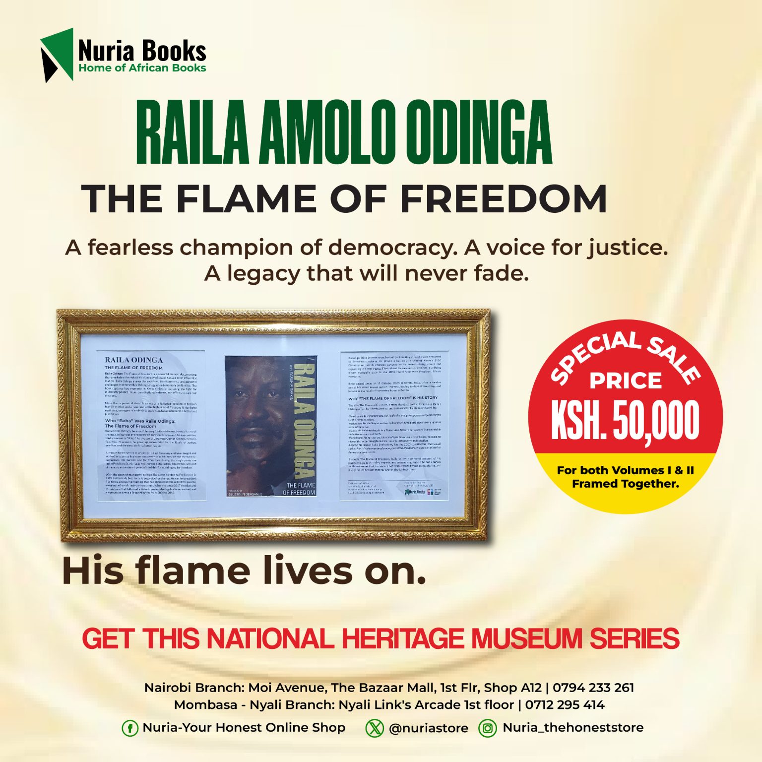 The Flame of Freedom by Raila Odinga and Sarah Elderkin (Original ...